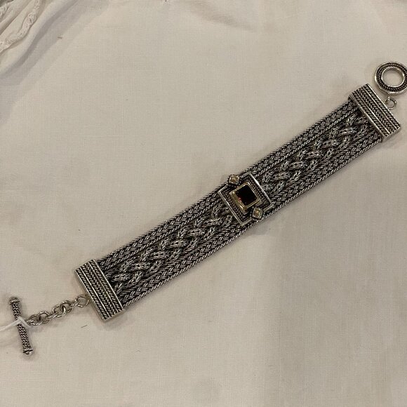 925 Thailand | Jewelry | 925 Thailand Silver Bracelet With K Gold ...
